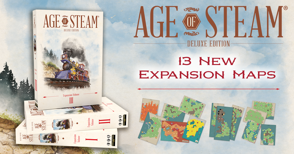 Age of Steam Deluxe: Expansion Volumes I, II & III by Eagle-Gryphon ...