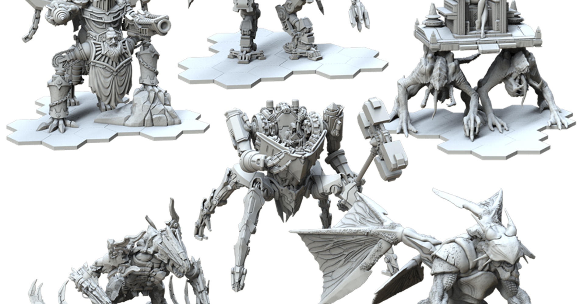 The Edge Dawnfall 1.6 by Awaken Realms - Resin Bosses bundle - Gamefound