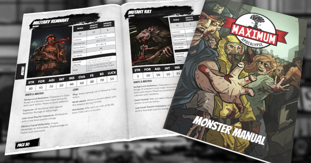 The Few and Cursed Roleplaying Game by Rock Manor Games - Maximum Apocalypse RPG: Monster Manual ...