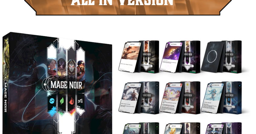 Mage Noir - Now it begins by Double Combo Games - All in - Base game + All expansions pledge ...