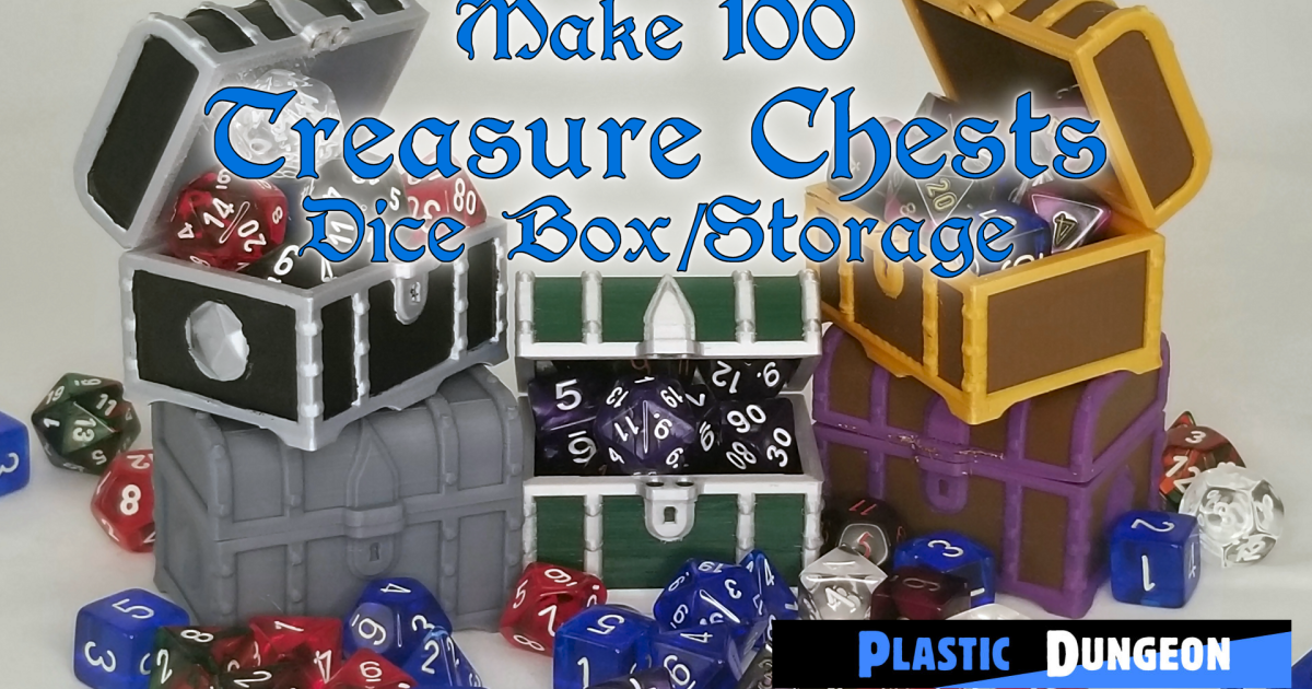 Treasure Chest Dice Box Storage by Plastic Dungeon - Gamefound
