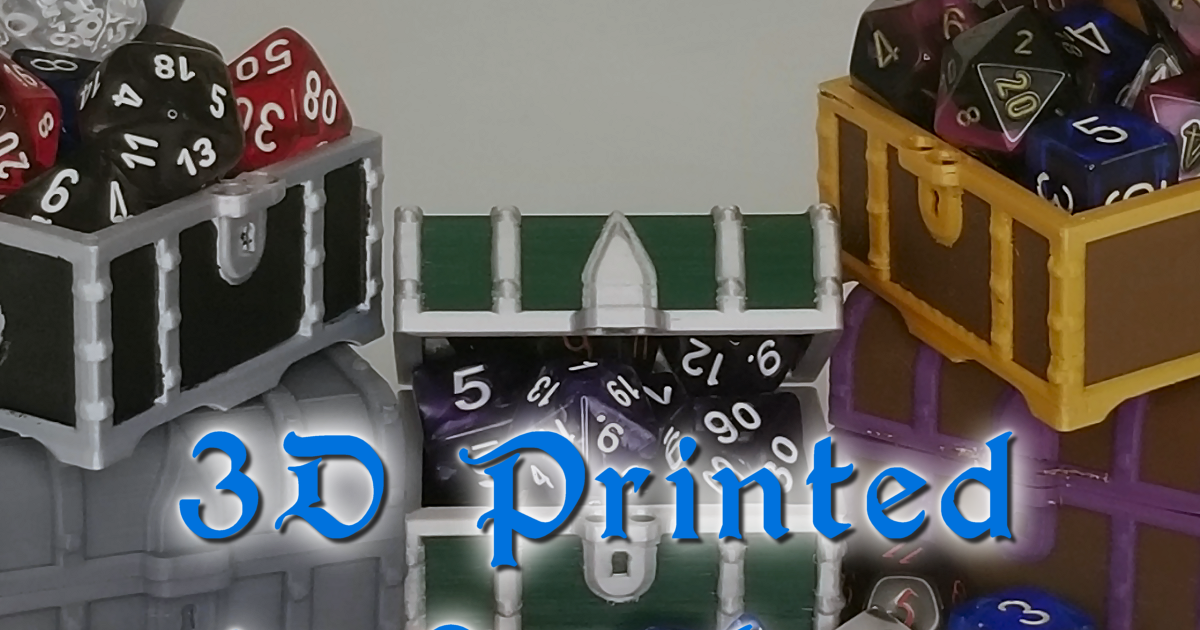 Treasure Chest Dice Box Storage by Plastic Dungeon - 3D Printed ...