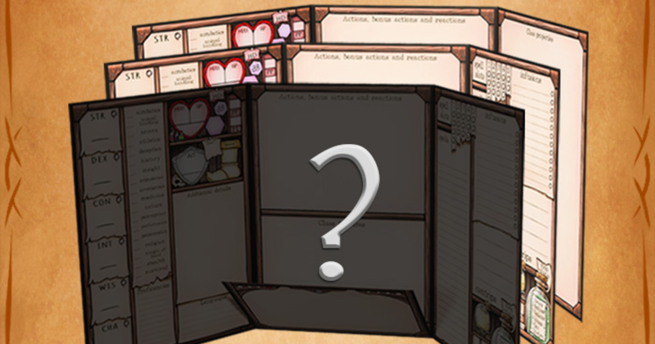 Class specific foldable character sheet for Dnd 5e by TornioDuva - The ...