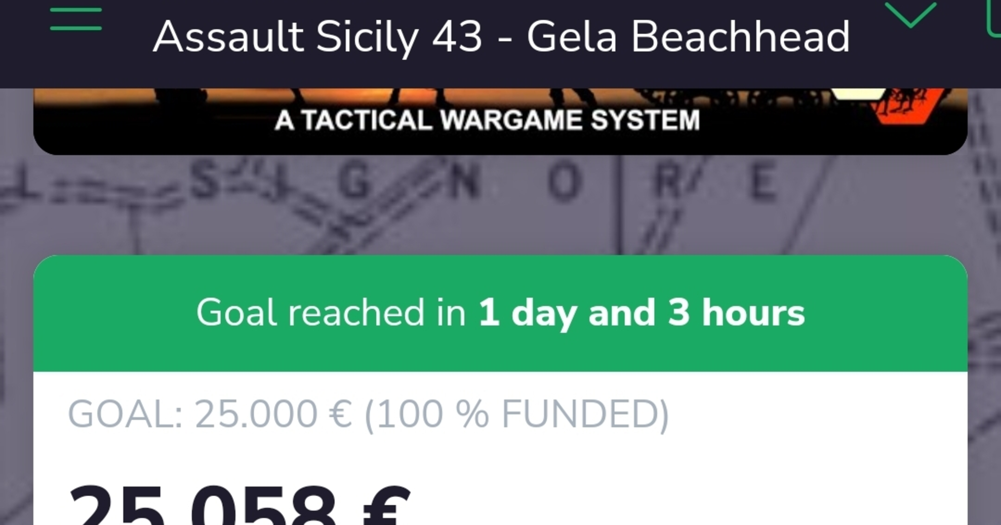 Assault Sicily 43 - Gela Beachhead by Assault! Games - We are funded... a BIG THANK YOU ...