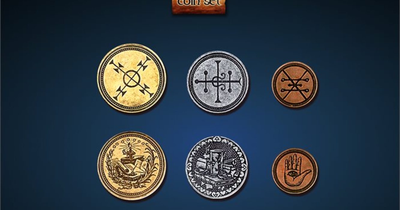 Legendary Metal Coins Season 5 by Drawlab - Alchemist Coin Set - Gamefound