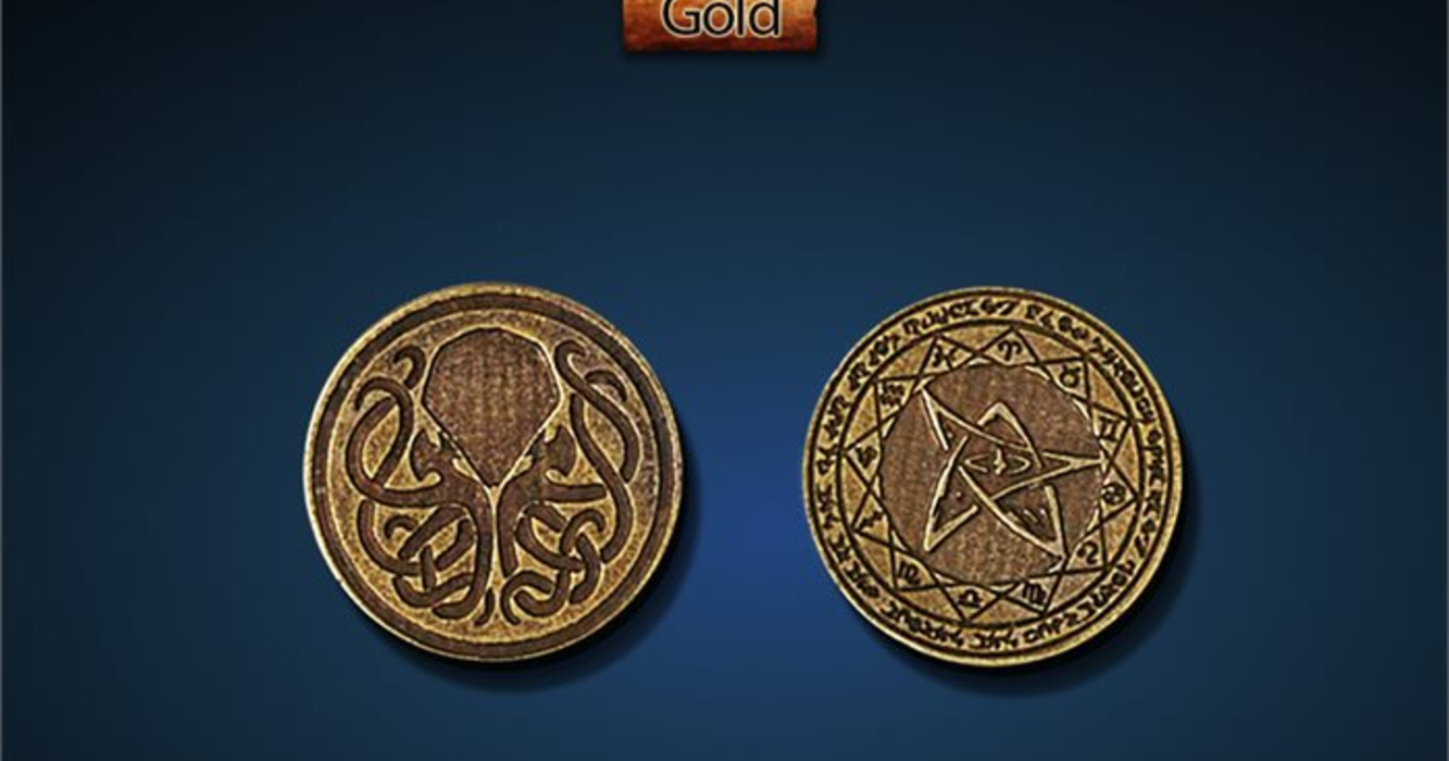 Legendary Metal Coins Season 5 by Drawlab - Cthulhu Gold Coins - Gamefound