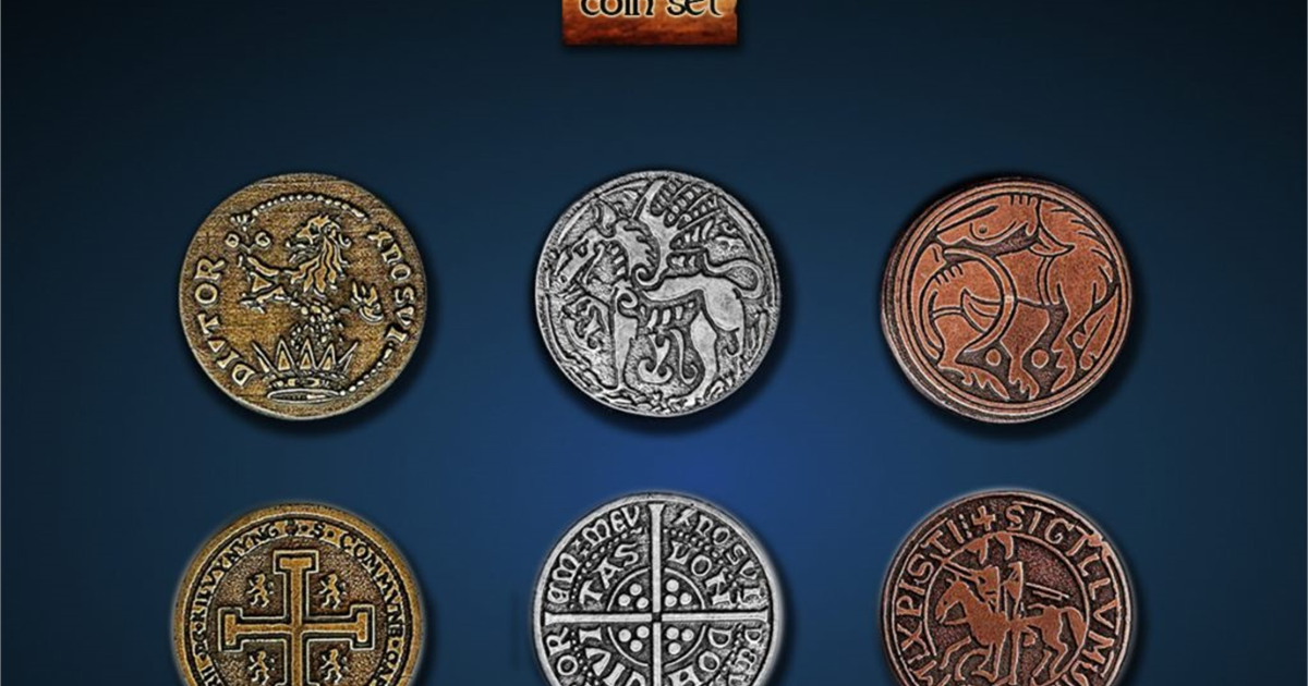 Legendary Metal Coins Season 5 by Drawlab - Medieval Coin Set - Gamefound