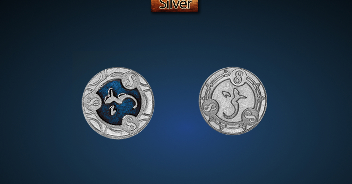 Legendary Metal Coins Season 5 by Drawlab - RPG Spell Token 8 - BLUE ...
