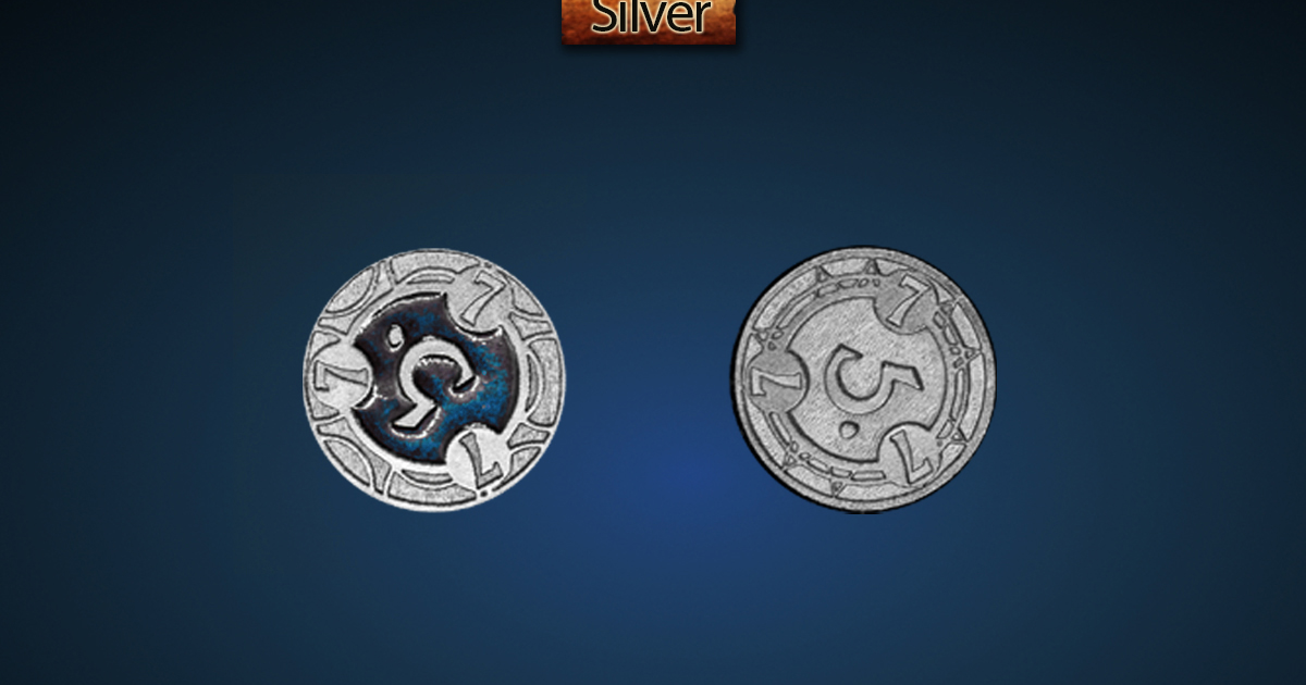 Legendary Metal Coins Season 5 by Drawlab - RPG Spell Token 7 - BLUE ...