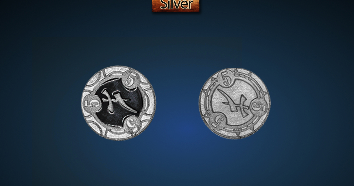 Legendary Metal Coins Season 5 by Drawlab - RPG Spell Token 5 - BLACK ...