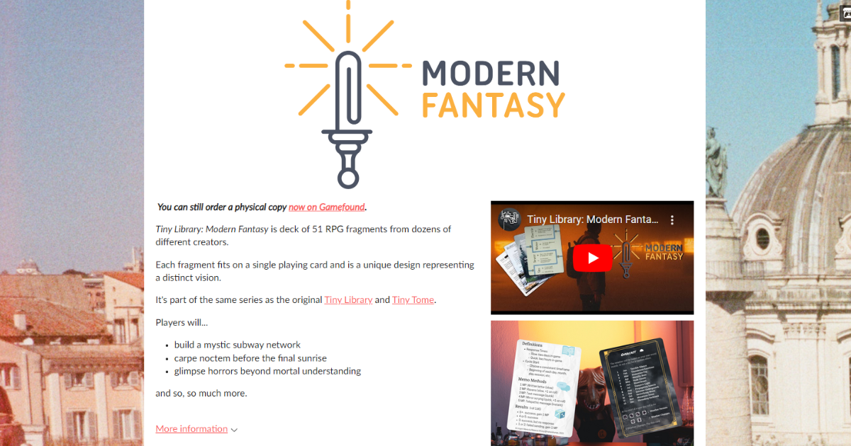 Tiny Library: Modern Fantasy by Long Tail Games - Digital version ...