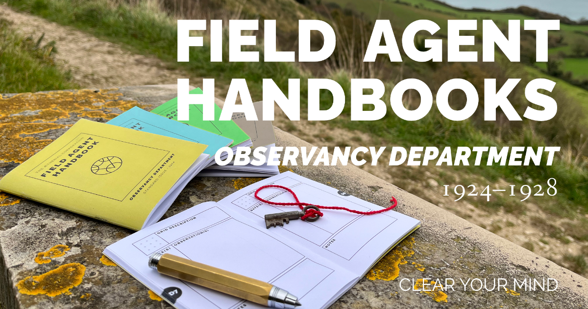 Field Agent Handbooks: Observancy Department 1924-28 by aethercorpgames ...