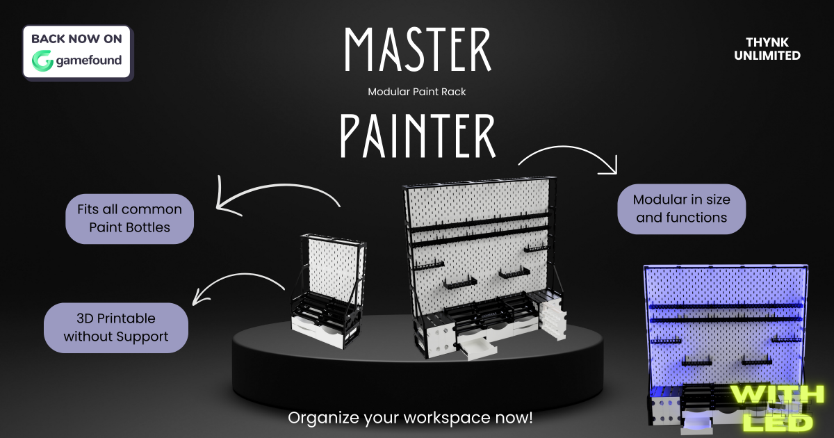 Master Painter - Modular 3D Printable Paint Rack by 3DOtakuPrints ...