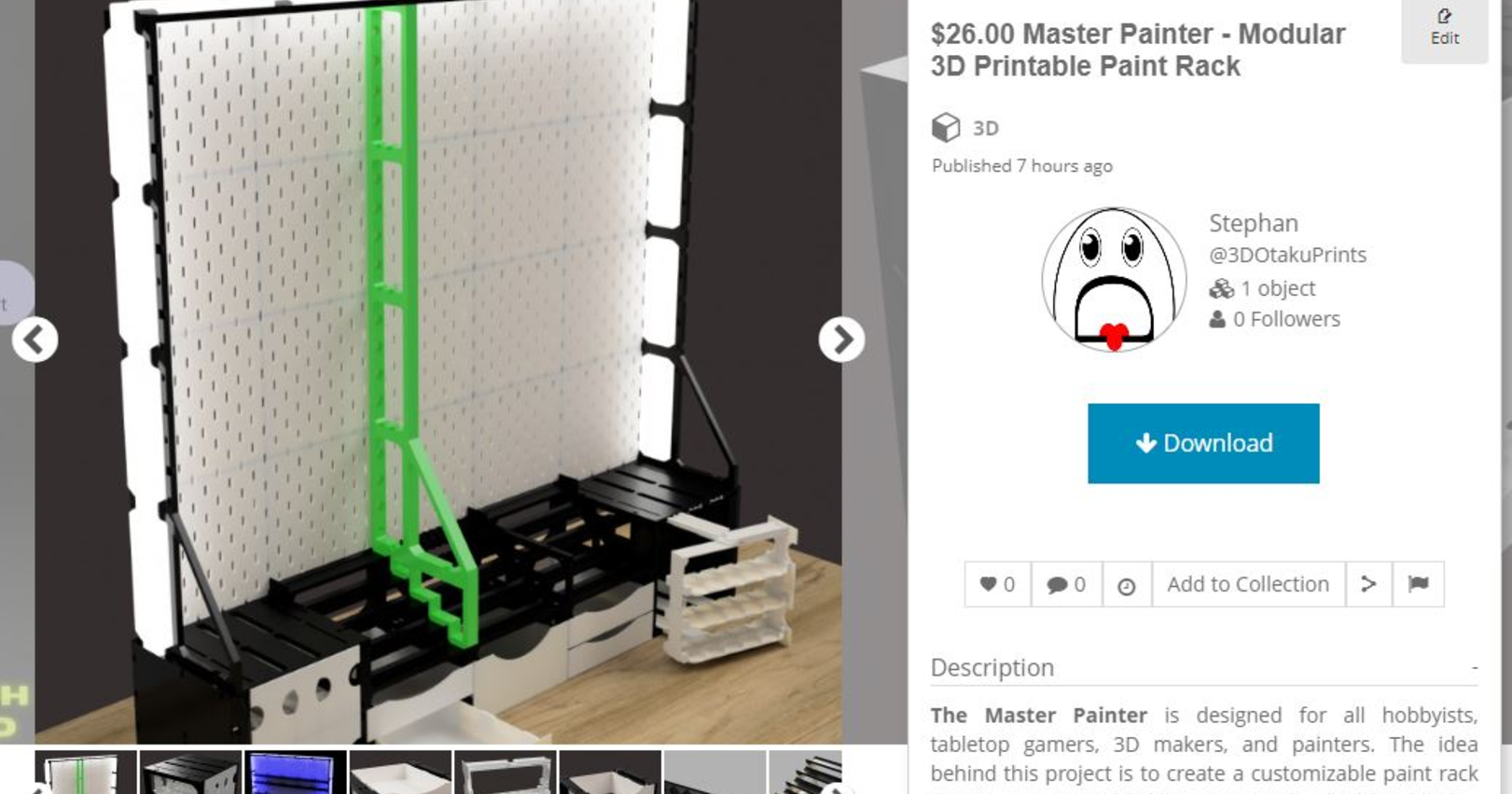 Master Painter - Modular 3D Printable Paint Rack by 3DOtakuPrints - The ...