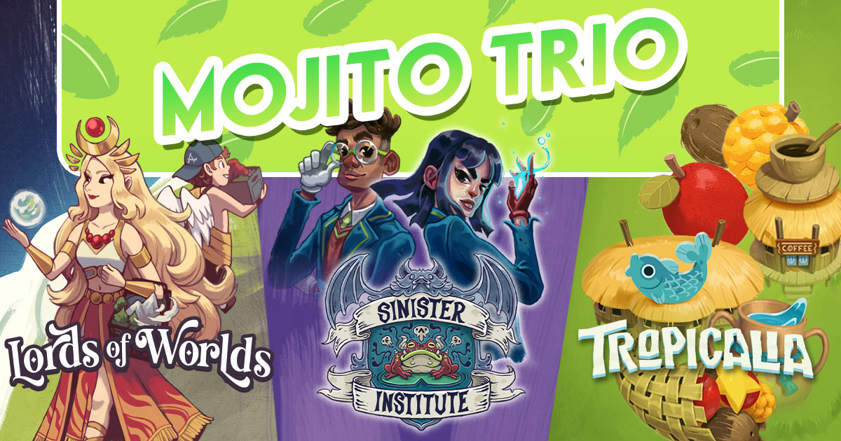 Mojito Trio | Sinister Institute + Lords of Worlds + Tropicalia by Mojito Studios - Gamefound