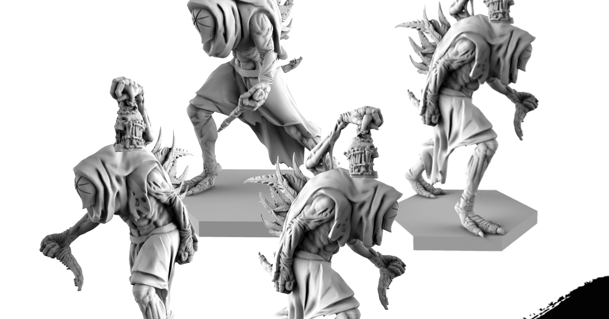 The Edge: Dawnfall by Awaken Realms - Painted sun cultists - Gamefound