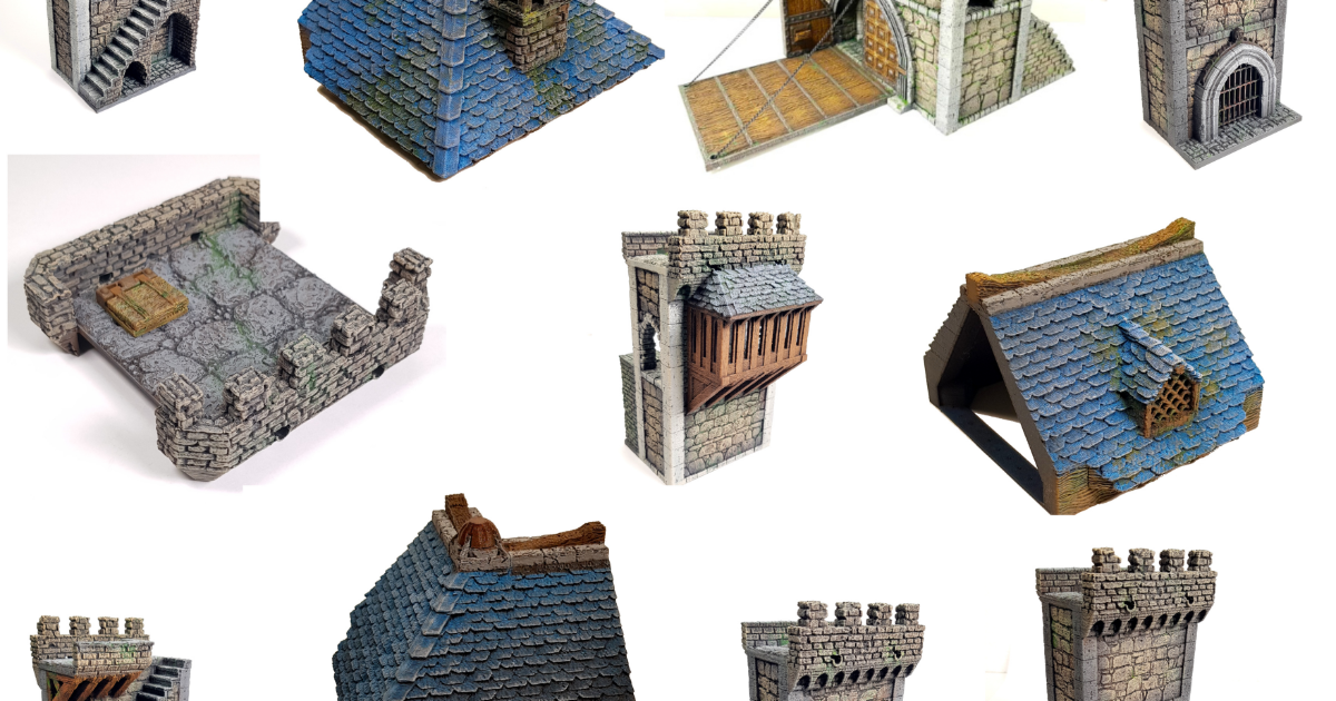 Castle System II - Magnetic Tabletop Terrain: More Towers, Dungeons ...