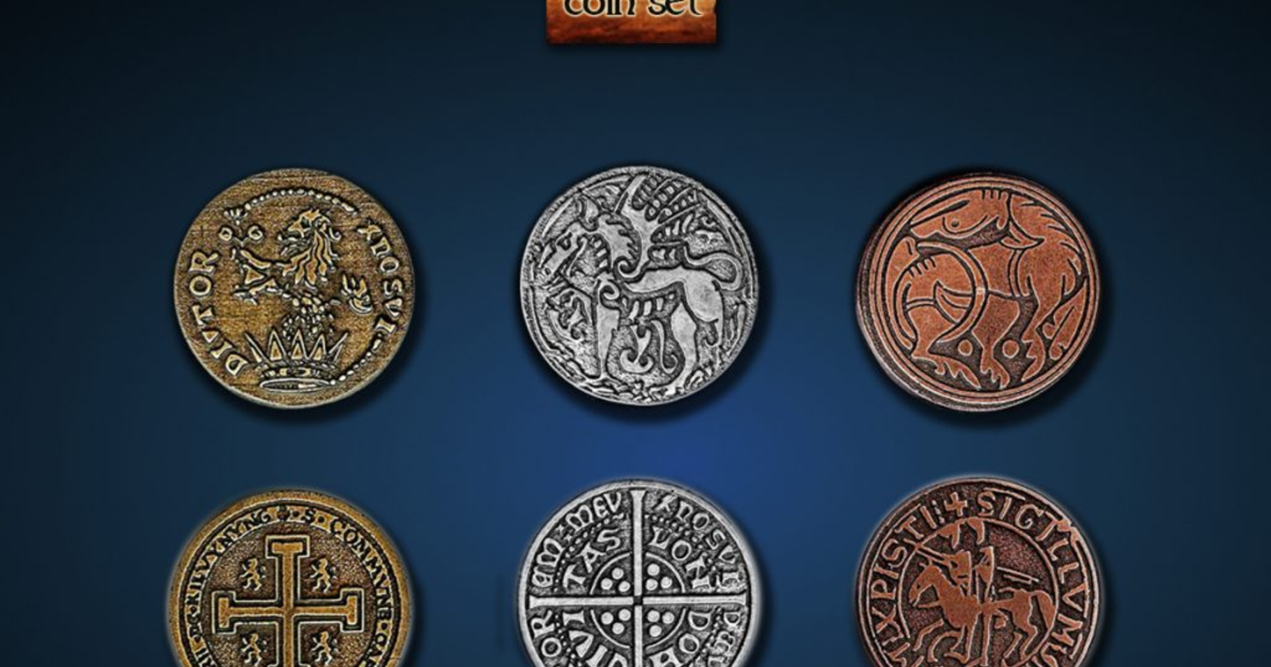 Legendary Metal Coins Season 4 by Drawlab - Medieval Coin Set - Gamefound