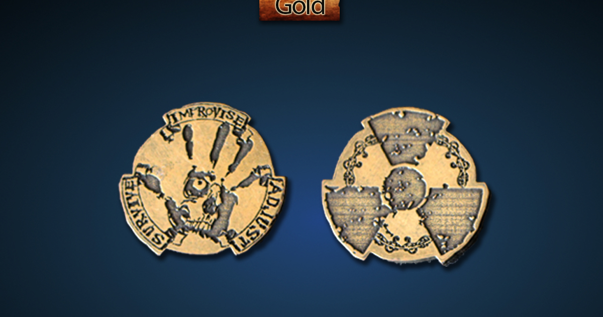 Legendary Metal Coins Season 4 by Drawlab - Post Apocalyptic Gold Coins ...