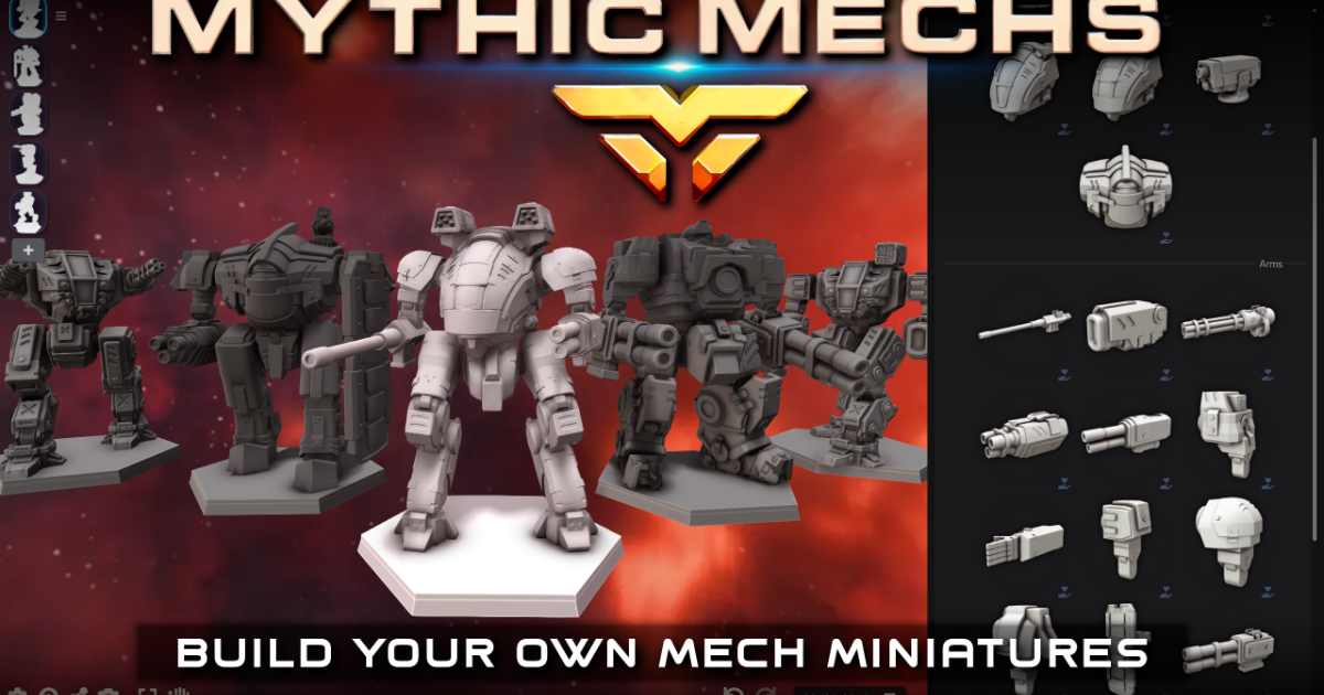 Mythic Mechs: Custom Mech Miniatures by Mythic Mechs - Gamefound