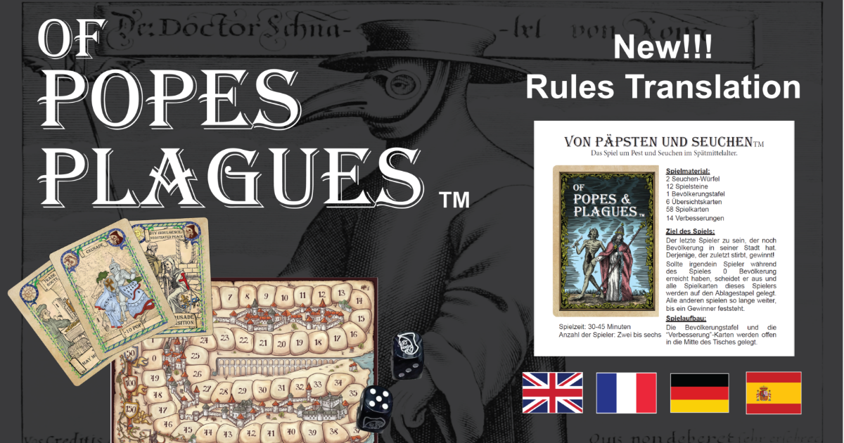 Of Popes and Plagues by Hillary's Toy Box - Your pledge - Gamefound