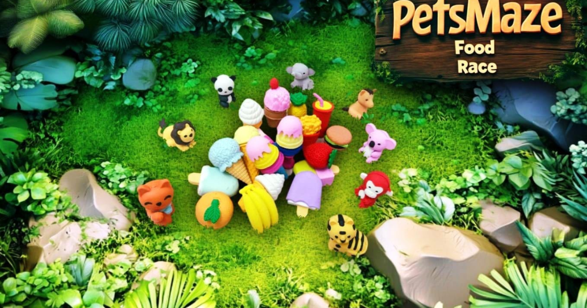 PETS'MAZE : Animals' Race for Junk-Food in the Labyrinth, But beware ...