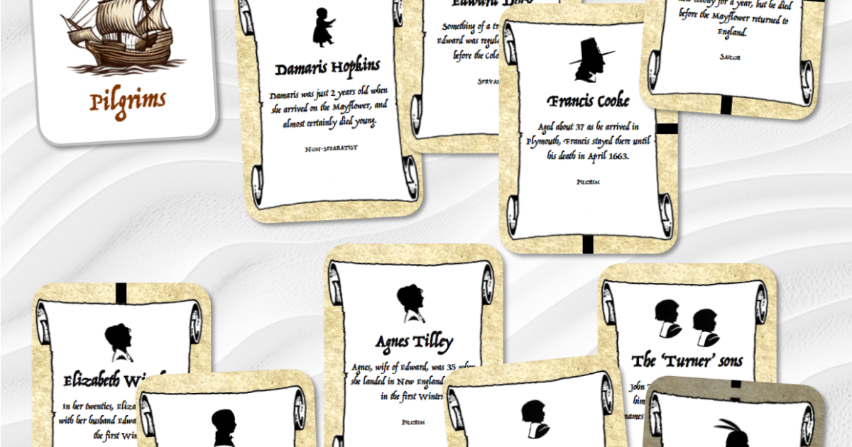 Mayflower Pilgrims by Spooky Tower Games - All the character cards ...