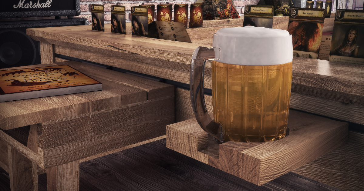 The Megan Board Game Table by Geeknson Team - Mug Holder - Gamefound