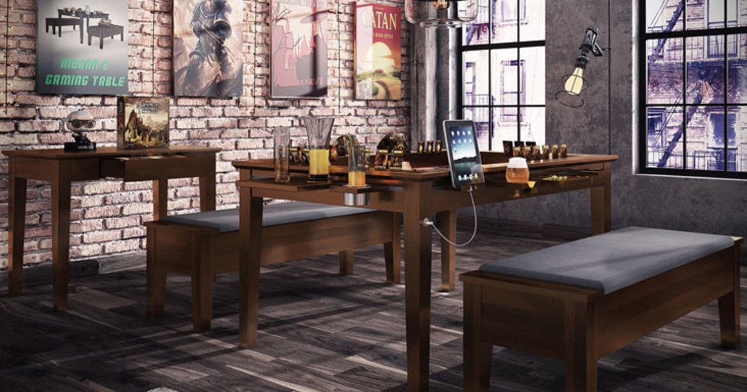 The Megan Board Game Table by Geeknson Team - Side Desk - Wing Table ...