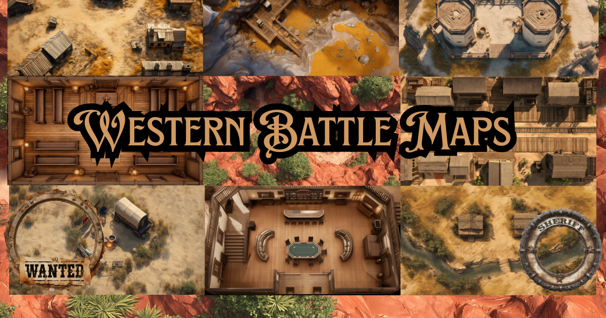 360 Western Battle Maps For TTRPG and VTT by Agnesagraphic - Gamefound