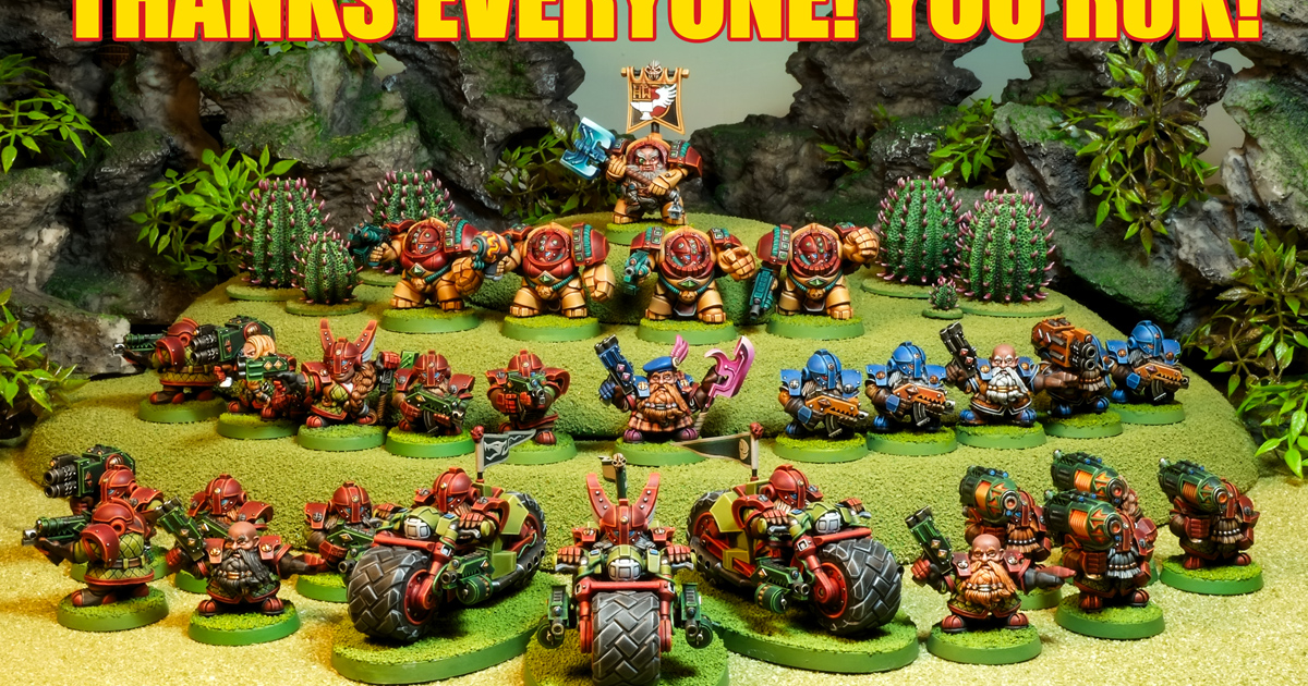 Exö-Squad Röknaut Space Dwarf Miniatures by Ontos Games - Victory! - Gamefound