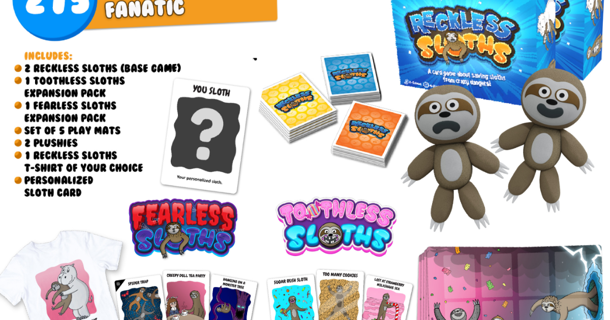 Reckless Sloths by Reckless Games - Reckless Sloths Fanatic - Gamefound