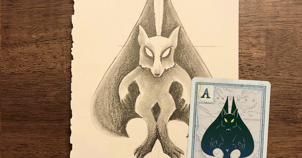Mothman & other Cryptids of North America Playing Cards by ShawnWeg ...