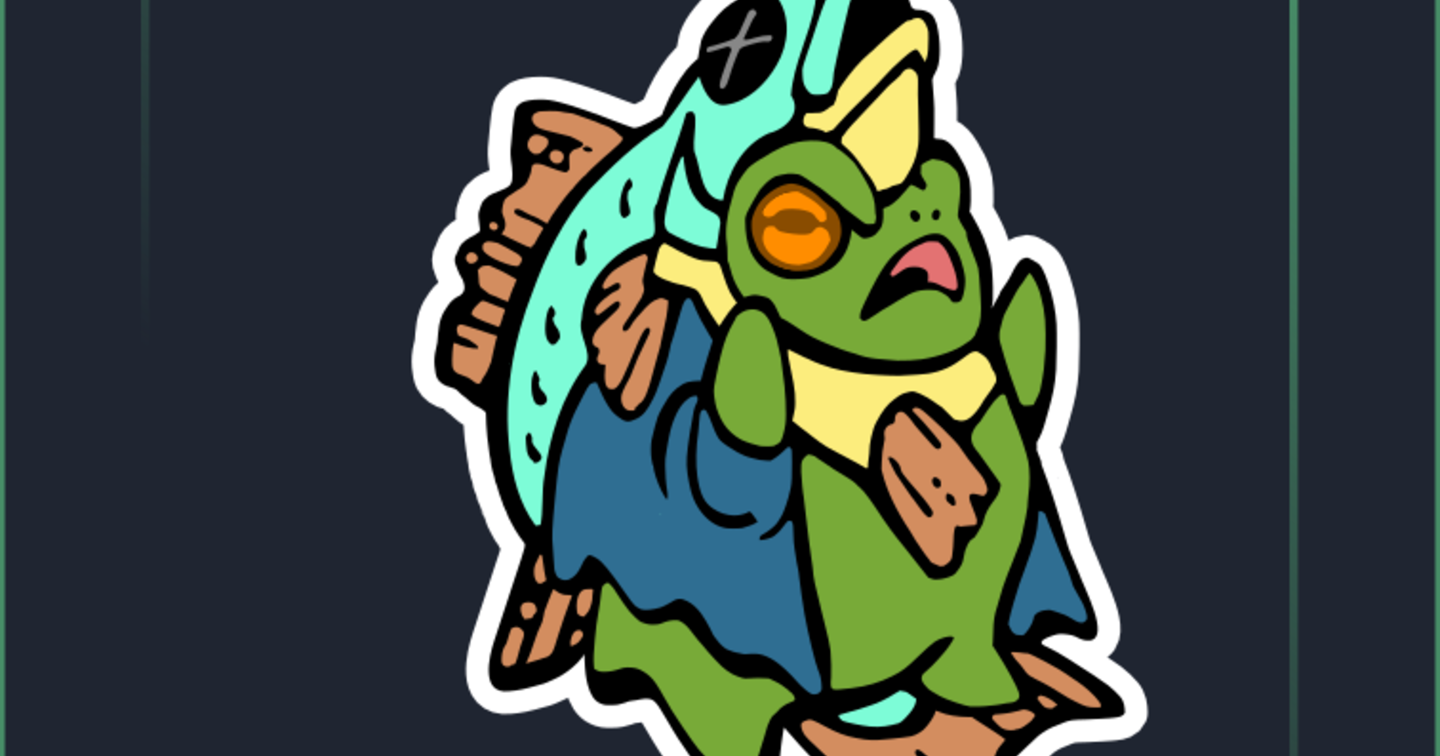 Frog Pope! Enamel Pins and Miniatures by beldolor - Sticker - Gamefound