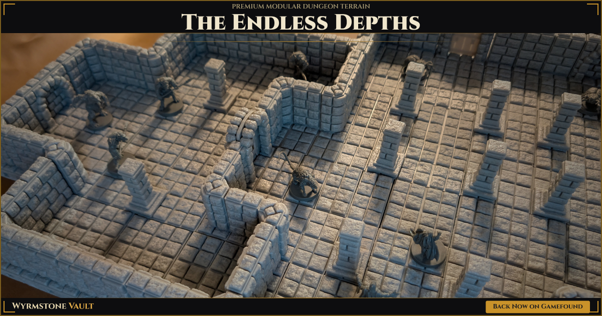 The Endless Depths - Modular Dungeon Terrain by Wyrmstone Vault - Gamefound