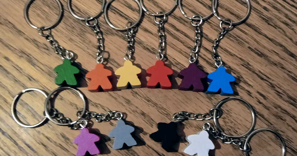 The Board Game Survival Kit by Atikin Games - Handmade Meeple Keyring ...