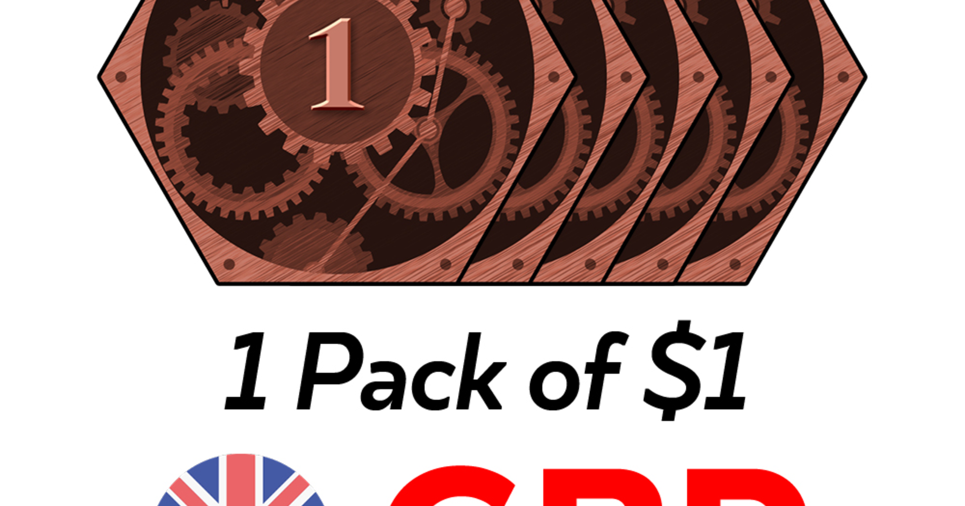 Rail Coins: Hexagonal Metal Coins for Train Games by Moaideas Game ...