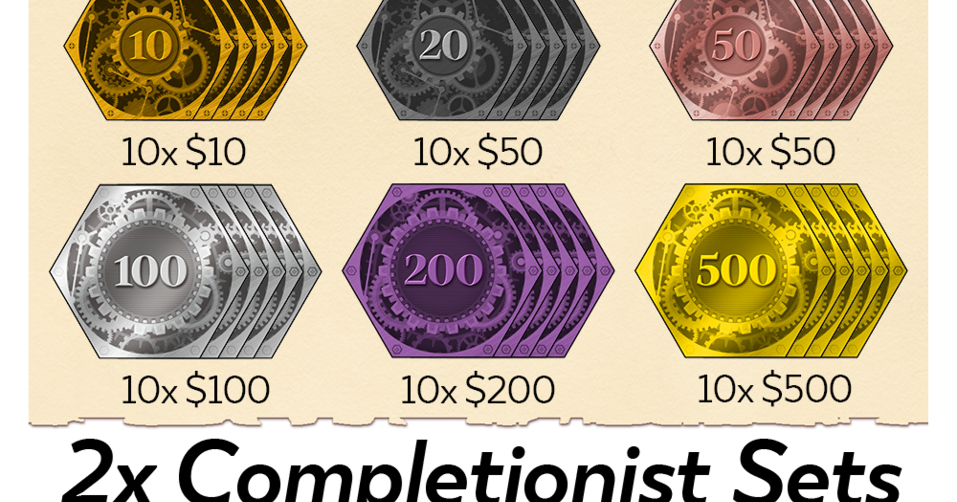 Rail Coins: Hexagonal Metal Coins for Train Games by Moaideas Game ...