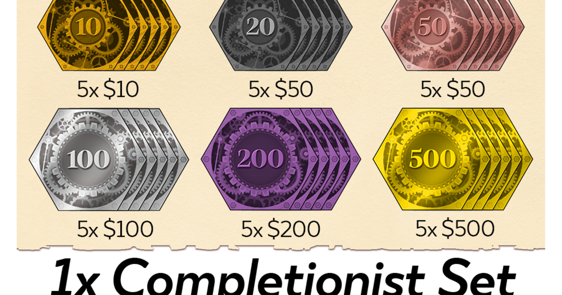 Rail Coins: Hexagonal Metal Coins for Train Games by Moaideas Game ...
