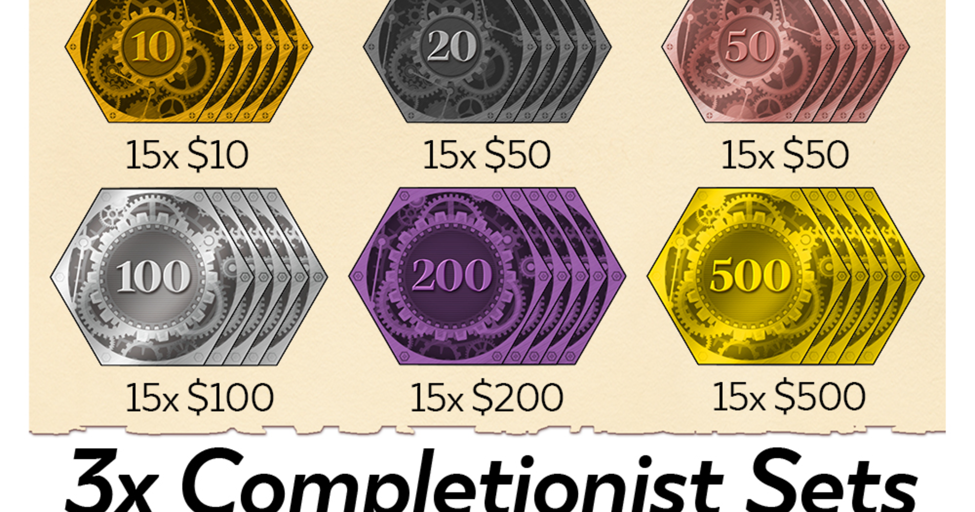 Rail Coins: Hexagonal Metal Coins for Train Games by Moaideas Game ...