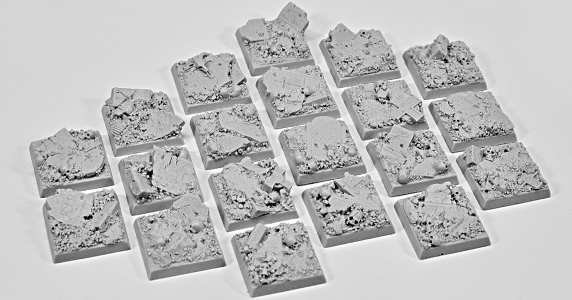 BATTLE SQUARES: Trays and Bases by StudioLevel - 20pcs. 25x25mm (bases ...