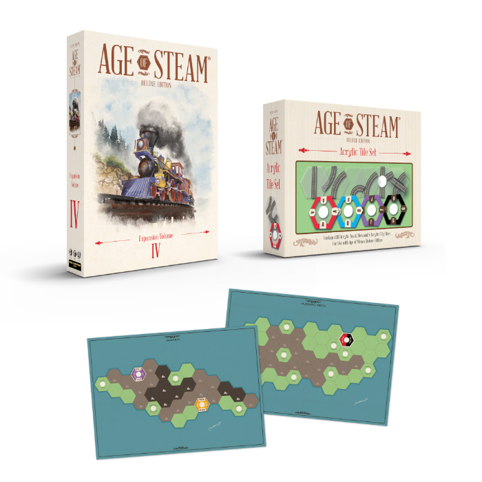 Age of Steam Deluxe Expansion Volume IV + Acrylic Track Tiles by Eagle ...