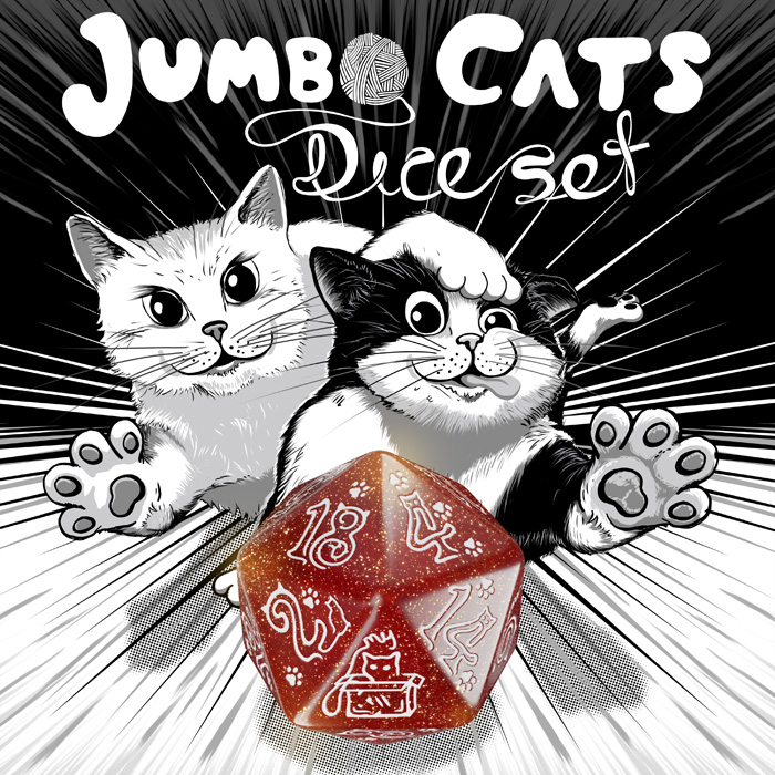 Jumbo Cats Dice Set by Q-Workshop - Gamefound