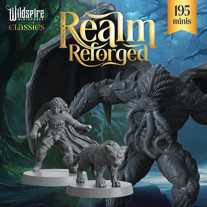 Realm Reforged: Essential Fantasy Miniatures -- Physical & STL by Wildspire Miniatures - Gamefound