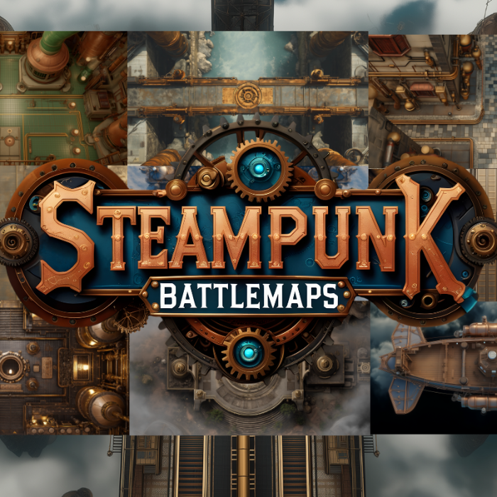 450 Steampunk Battle Maps for TTRPG and VTT by Agnesagraphic - Gamefound
