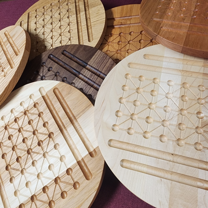 Fanorona-Tsivy from Solid Hardwood by Archaic Games - Gamefound