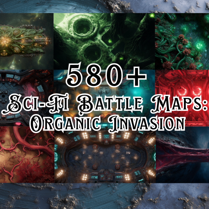 Sci-fi Battle Maps: Organic Invasion by Agnesagraphic - Gamefound