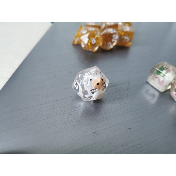 Fluorescent Dice by NANJIAN Games - Cow Dice (D20 only) - Gamefound