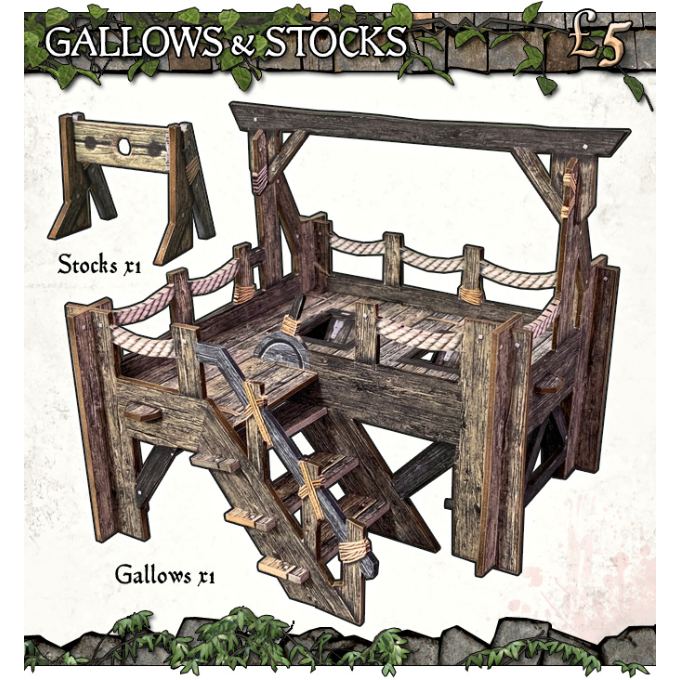 Fantasy Wargames Terrain by Battle Systems - Gallows & Stocks - Gamefound