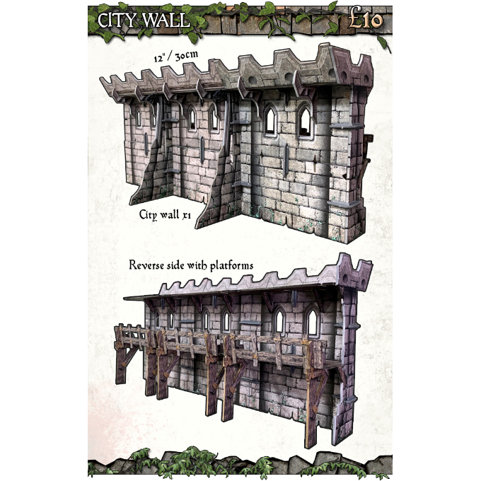 Fantasy Wargames Terrain by Battle Systems - City Wall - Gamefound